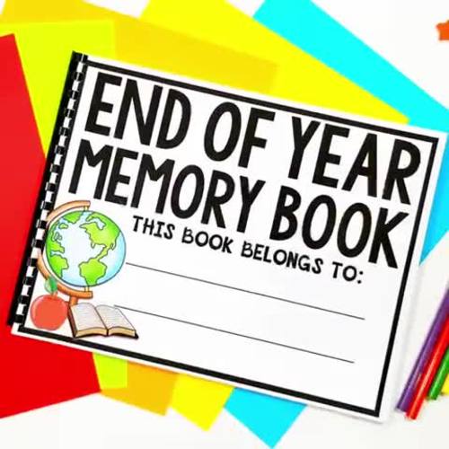 End of the Year Activities | End of Year Memory Book | Print and Digital