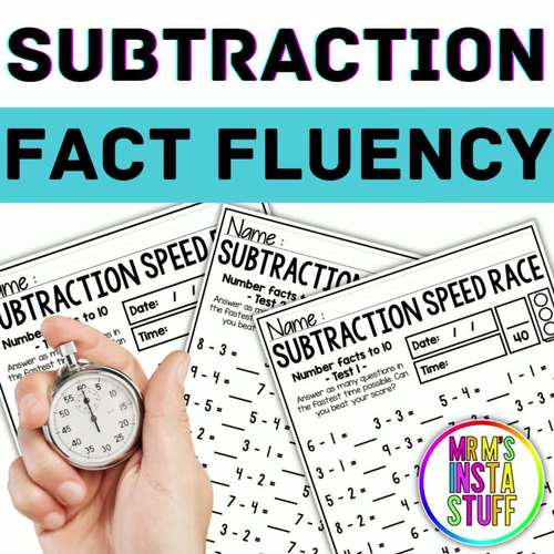 Subtraction Practice & Fact Fluency NO PREP by MrM'sInstaStuff | TPT
