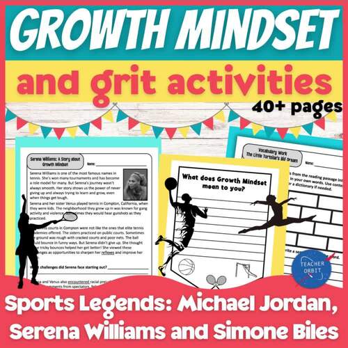 Black History Month Athletes Growth Mindset Activities Biles Williams ...