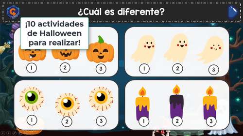 10 Días de Halloween | 10 Mini Actividades en PowerPoint | TPT