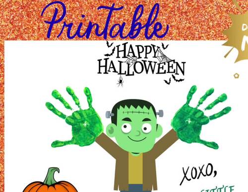 Little Monster Handprint Craft | Halloween Printable for Kids | Toddle ...