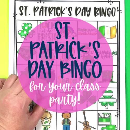 St. Patrick's Day Bingo for Elementary Classroom Parties by Fixin' to Teach