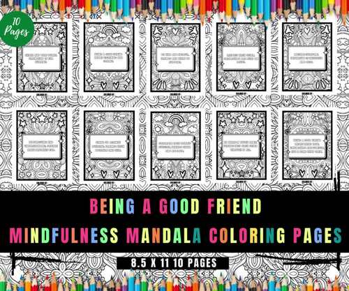 Being A Good Friend Tips and Encouragement Mindset Mindfulness Mandala ...