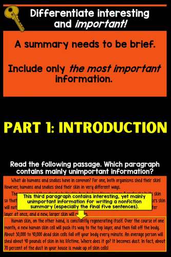 Summarizing Nonfiction PowerPoint Lesson by Deb Hanson | TpT