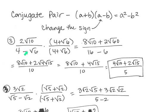 Video: Rationalizing the Denominator (Algebra 2) by Elli S | TpT
