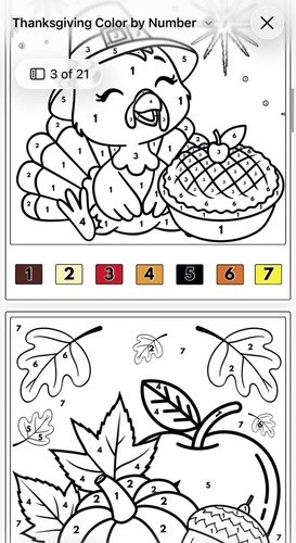 Thanksgiving Color by Number Pages | Fall Math Coloring Pages | TPT