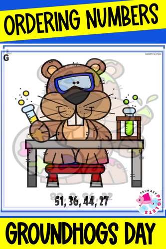 Ordering Numbers Least to Greatest | Groundhog Day Math Center | TPT