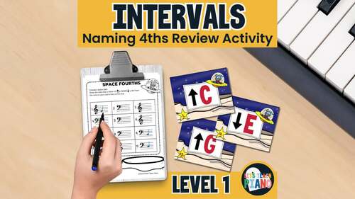 Space Alien Naming Intervals Fourths Treble Clef Bass Clef LOW PREP