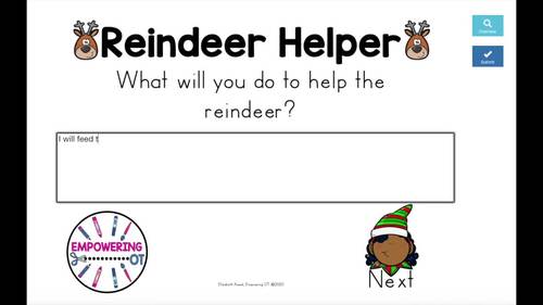 Occupational Therapy Teletherapy: Elf Job Application Christmas Winter ...