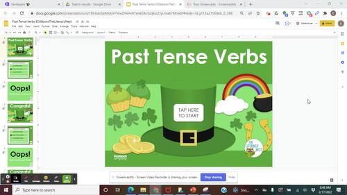 Verb Tenses Grammar Activities - St. Patrick's Day | TPT