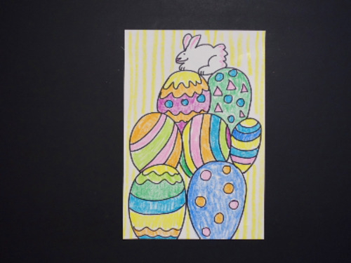 Let's Draw Overlapping Easter Eggs with a Bunny on Top! | TPT
