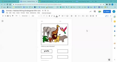 Animals + Habitats Writing Mini-Unit Kindergarten (ESL / ELL / ELD WIDA ...