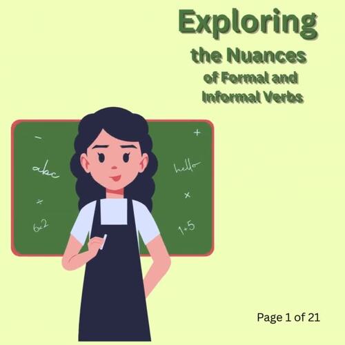 Exploring the Nuances of Formal and Informal Verbs by The TPT Learning Camp