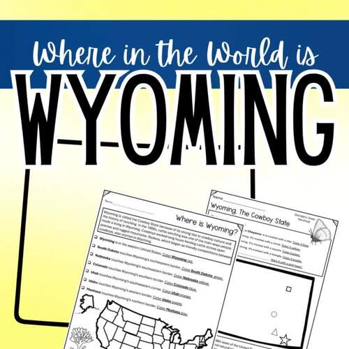 Wyoming Map Worksheets - Find and Color Activities! | TPT