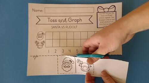 Christmas Toss and Graph Game! Christmas Graphing Worksheets | TPT