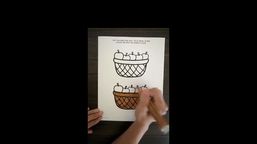 Fall Wreath Apple Craft Activity for Skip Counting Phonics or Writing