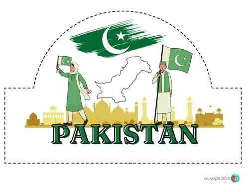ASIAN HERITAGE PAKISTAN HATS | COLOR CUT AND PASTE HAT ACTIVITY | MAKE HATS
