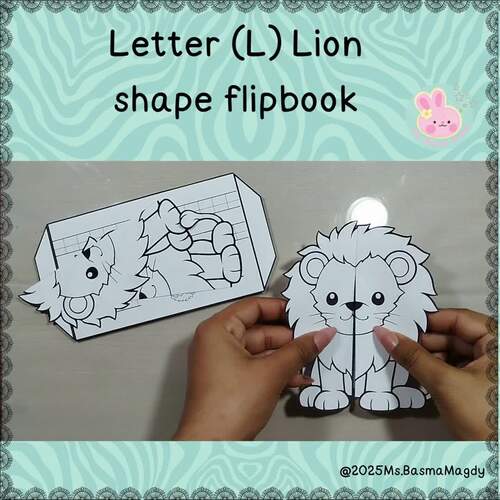 Letter (L) craft/activity Lion shape flipbook for kindergarten and ...