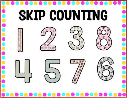 Printable Snowflakes Skip Counting Wall Display, Classroom Large Numbers