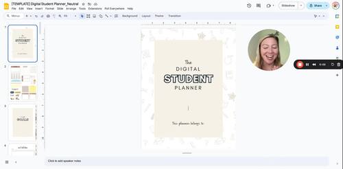 Digital Student Planner | Middle School High School Google Slides Greens