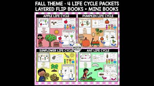 *BUNDLE* Fall Life Cycle Packets - Ant, Apple, Pumpkin, Sunflower