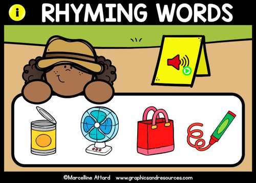 RHYMING WORDS AUDIO GAME PHONOLOGICAL AWARENESS ACTIVITY BOOM CARDS ...