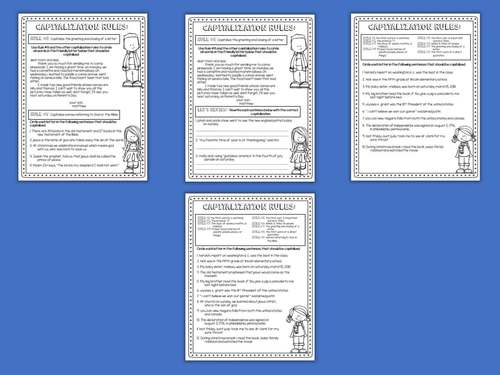 Capitalization Worksheets, Posters, & PowerPoint Bundle | Print ...