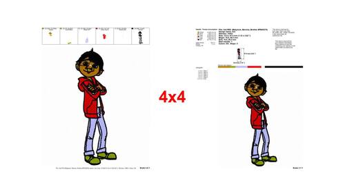 Disney Coco Miguel Character Red Hoodie Jeans Embroidery Designs ...
