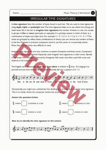 Music Theory Worksheets | Printable PDF Music Education Workbook