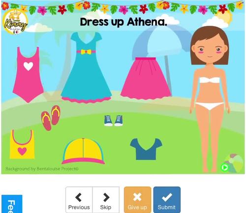 Summer Dress me up (with audio) | Auditory Memory by Teacher Kimmy