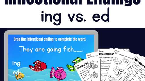 Inflectional Endings (ed & ing) | Google Slides | PPT| 1st Grade Phonics