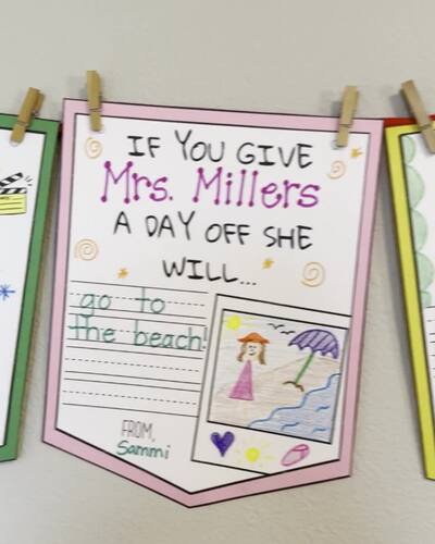 If You Give A Teacher A Day Off Substitute Activity, Easy Print and Go ...