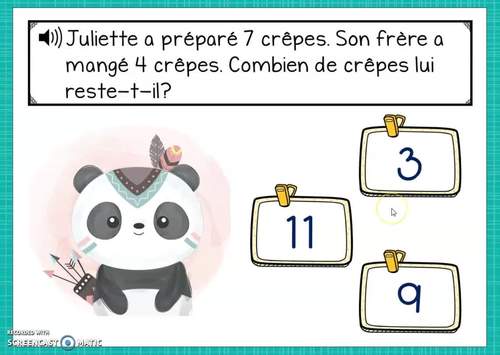 Résolution de problèmes 0-20 Boom Cards French distance learning