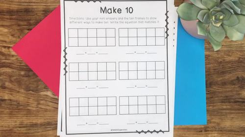 Mini Eraser Math - K-1 Number Sense Activities by VA SOL Superstars