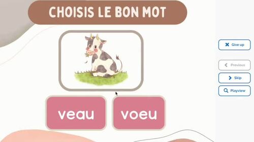French Phonics Reading BOOM CARDS Son AU EAU Lecture CP Set 2 | TPT
