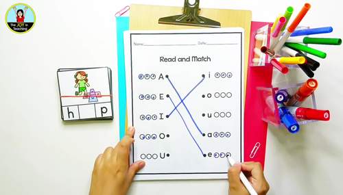 CVC Middle Sounds Worksheet by The Joy in Teaching | TPT