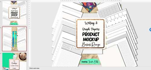 Writing and Graph Paper Mockup MOVEABLE Mock-up png Scene Creator ...