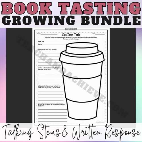Book Tasting Trifold Brochure Handout & Discussion Pages Year-Round Bundle