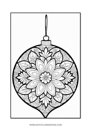 Celebrate the Holidays with Christmas Ornaments Coloring Pages Vol 3