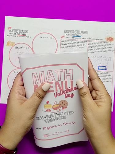 Valentine's Day Math Activity Bundle // Algebraic Equations by Algebra ...