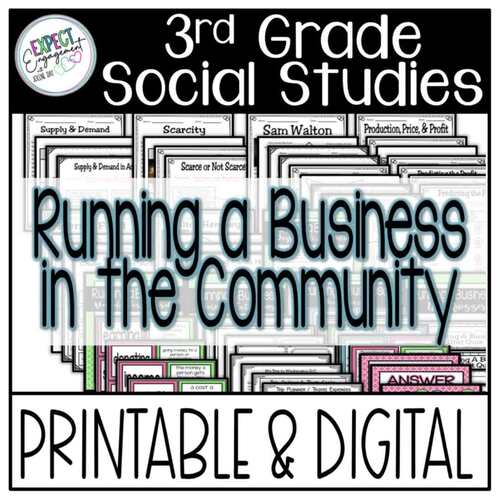 3rd Grade Social Studies / Running a Business / Printable & Digital / TEKS