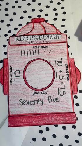 Fire Safety Math Place Value Crafts by The Teaching Diva Corner | TPT