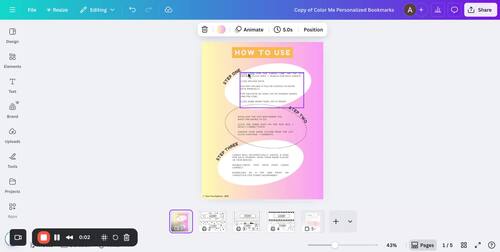 Editable Coloring Name Bookmarks (Bulk Create on Canva) by Team Two ...