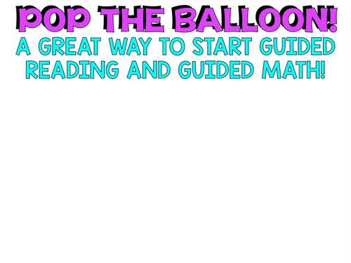 Pop The Balloon! Small Group Game BIG Bundle for Sight Words, Phonics ...