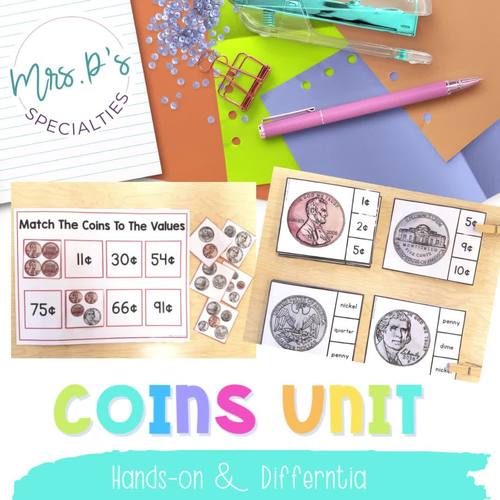 Coins Math Unit - Hands On & Differentiated Money Unit for Special ...
