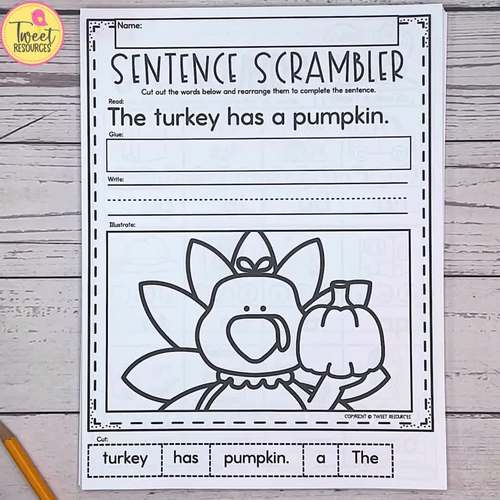 Thanksgiving Literacy and Math Activities for Kindergarten by Tweet ...