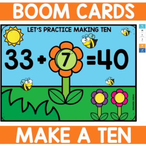 Make A Ten Practice using Boom Cards | 2nd Grade Digital Task Cards