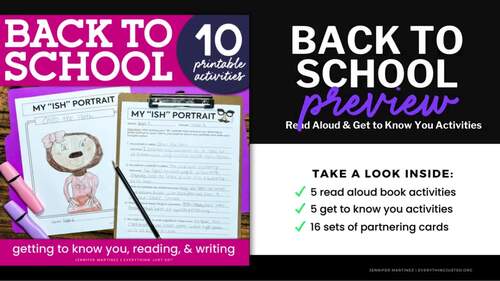 Back to School Read Aloud Activities - First Day Book & Get to Know You ...