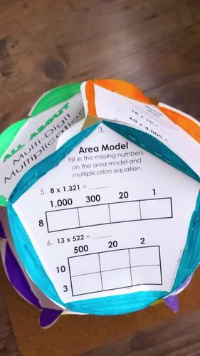 5th Grade Math Craft Multi-Digit Multiplication Dodecahedron Math ...