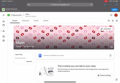 ANIMATED Google Classroom Header Banner GIF VALENTINES Heart Love Icons